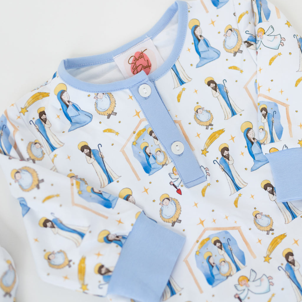 Nativity Boy Lounge Set – Sweet Peach Smocks, LLC.