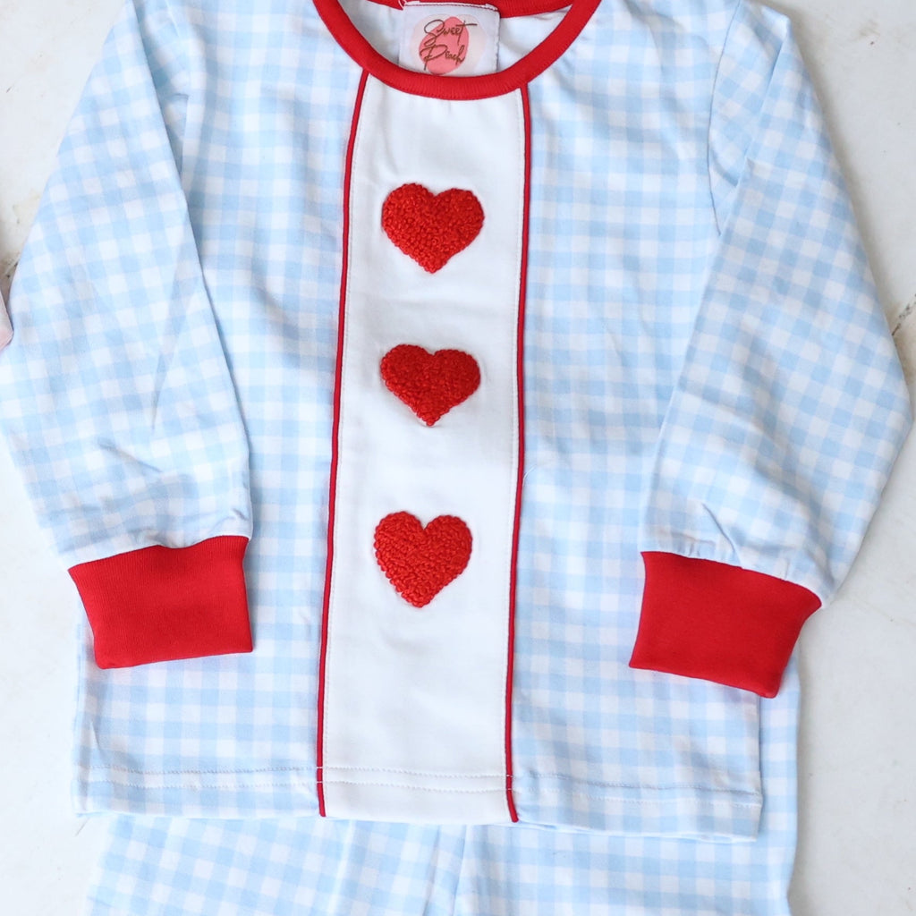 Snug as a Love Bug Collection - Blue Lounge Set – Sweet Peach Smocks, LLC.