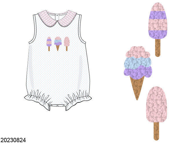 Seer-Sickle Girls Bubble – Sweet Peach Smocks, LLC.